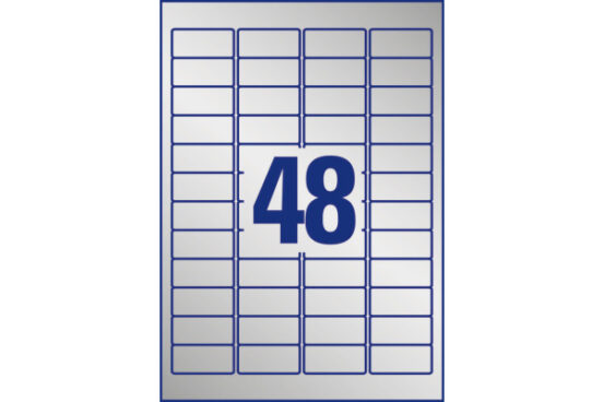 AVERY ZW. Typenschild-Labels 45,7x21,2mm L6009-20 silber, Laser 960 St ...