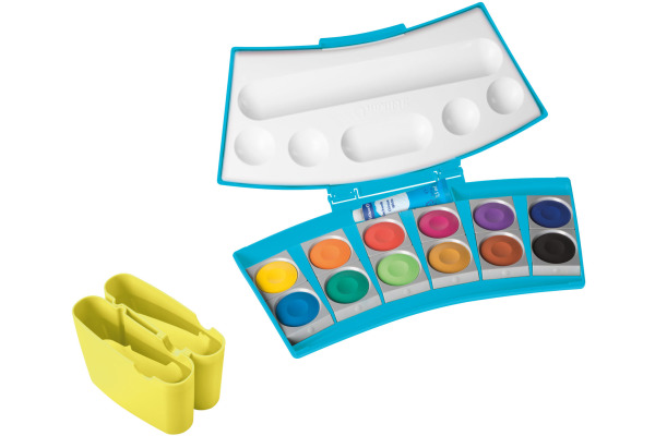 PELIKAN Farbkasten ProColor 701204 Türkis/Neongelb 12 Farben - Paul Morger AG Bürocenter