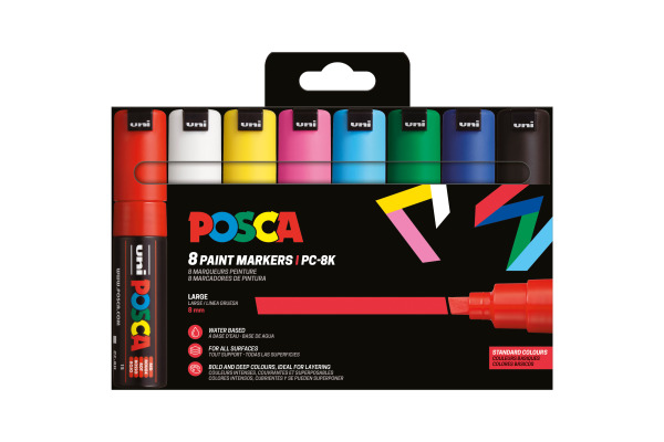 POSCA Marker 8mm PC-8K 8P 8 Farben ass. - Paul Morger AG Bürocenter