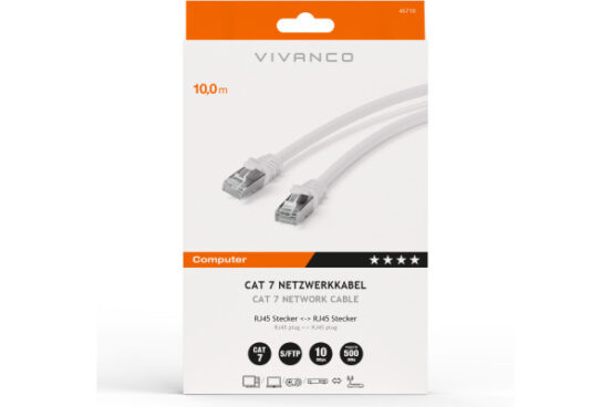 VIVANCO Netzwerkkabel CAT 7 10m 45710 Twisted Pair - Paul Morger AG ...