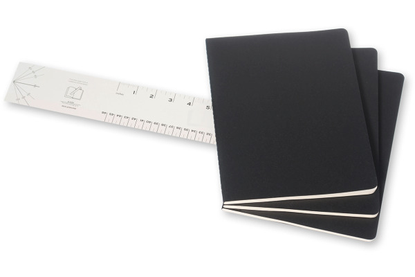 MOLESKINE Notizheft Cahier XL 25x19cm 705038 blanko, schwarz 3 Stück ...