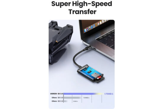 UGREEN Card Reader USB-C 3.0 35622 SD,TF, Black - Paul Morger AG Bürocenter
