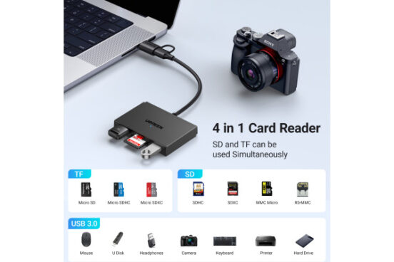 UGREEN 4in1 Card Reader 45167 USB-C3.0&USB-A 3.0,SD,TF - Paul Morger AG ...